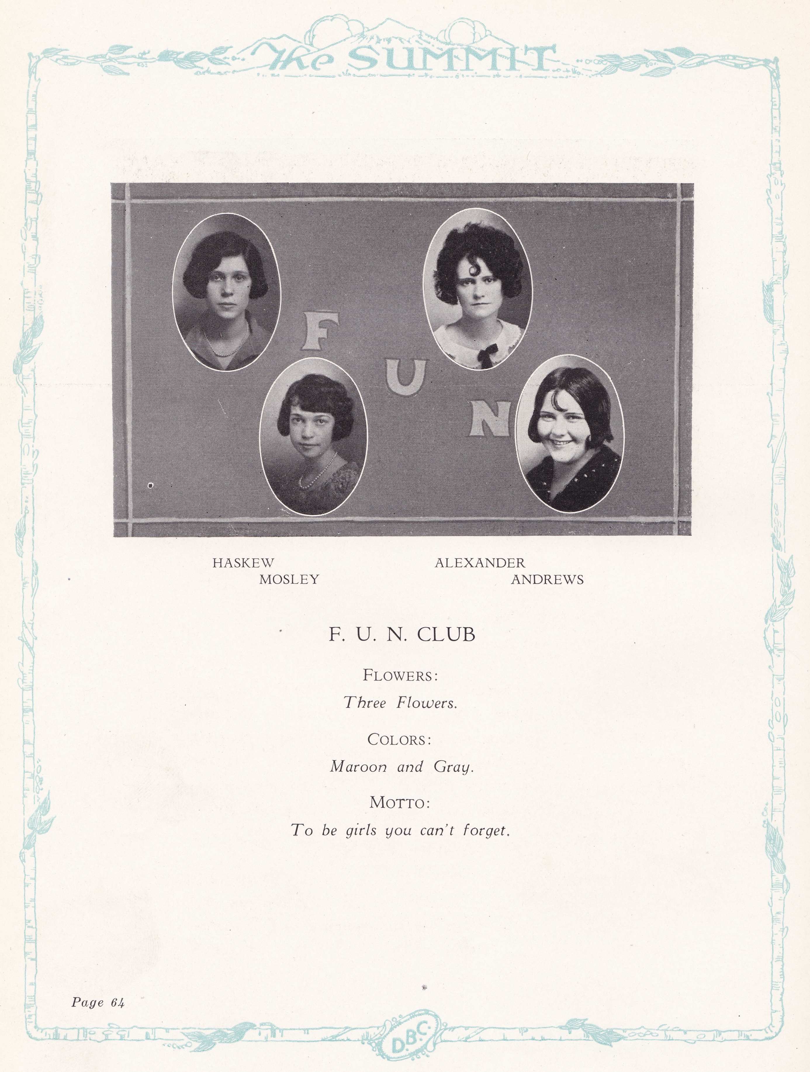 Decatur Baptist College Yearbooks 1926-1929